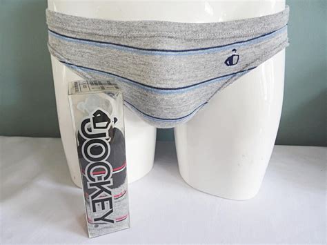 Vintage Jockey Briefs 1980s Mens Tanga Underpants Small Striped Unused