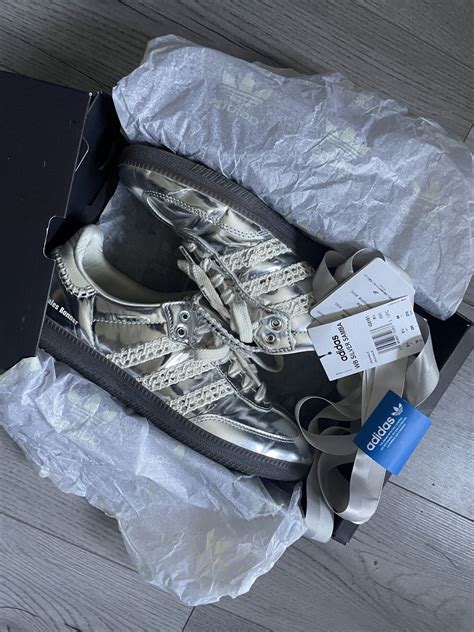 Adidas × Wales Bonner Silver Metallic Leather Sambas Grailed
