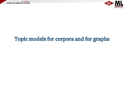 Topic Models For Corpora And For Graphs Network