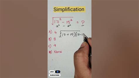 Root Simplify Mathshorts Shorts Shortsfeed Youtube