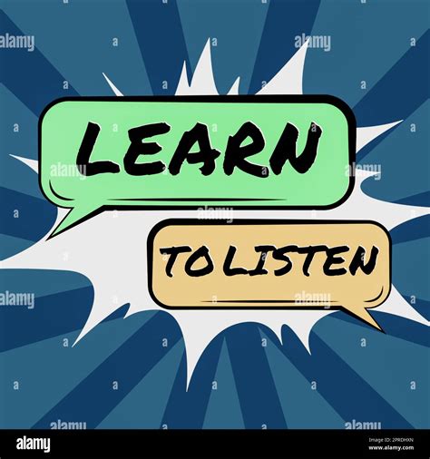 Text Caption Presenting Learn To Listen Concept Meaning Able To