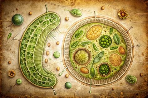 Detailed Vintage Botanical Illustration A Microscopic View Of A