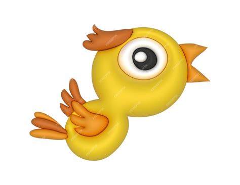 Premium Vector 3d Yellow Bird Vector Design