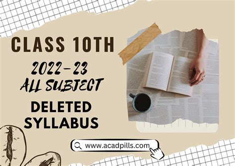 Cbse Class 10 Deleted Syllabus 2022 23 Science Math Sst Acadpills