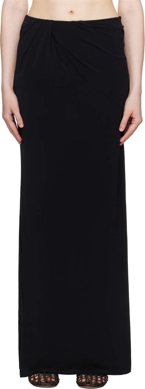 Jacquemus Black La Jupe Peplo Maxi Skirt Jacquemus