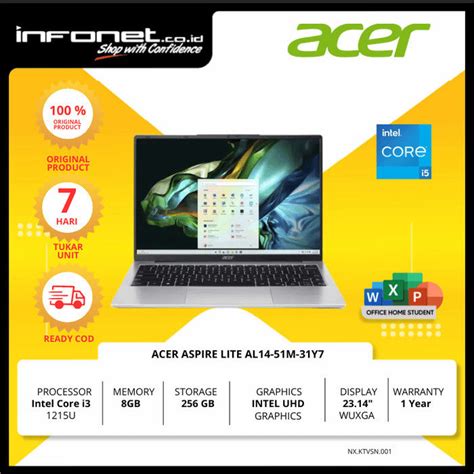 Acer Aspire Lite Al M I U Gb Gb Wuxga W Ohs Lazada Indonesia
