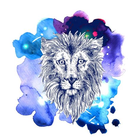 Sketch Illustration Lion Stock Vector Illustration Of Boho 82069392