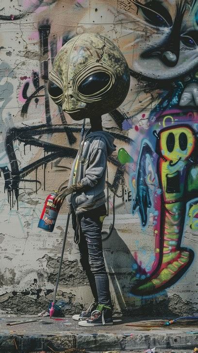 Free Alien Graffiti Artist Image Graffiti Alien Art Download At