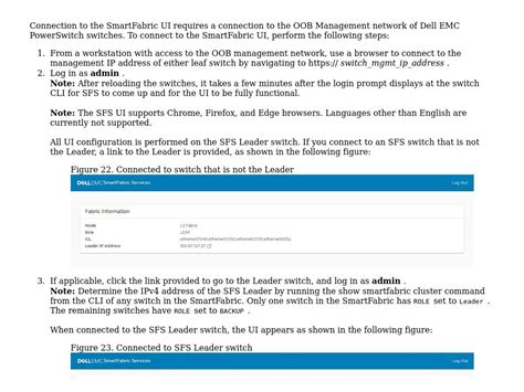 Connect To The Smartfabric Ui Dell Emc Smartfabric Services With Poweredge Servers Powerstore
