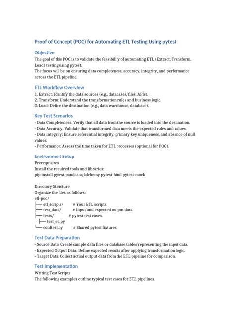 Poc Automating Etl Testing Pdf Information Science Information
