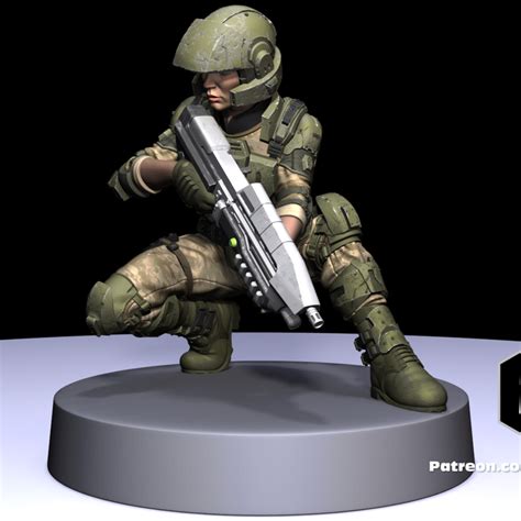 3d Printable 148 Scale Halo Unsc Marine Miniatures 3d Print Files By