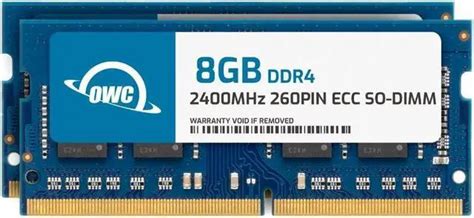 Owc 16gb 2x8gb Ddr4 2400mhz Pc4 19200 Cl17 1rx8 Ecc Unbuffered Sodimm