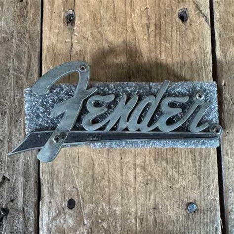 1960 Fender Amplifier Logo Flat Brown And White Amps Wscrews Amp