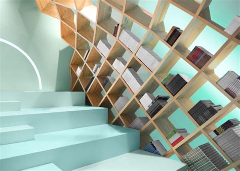 Wooden Gridshell Forms Shelves At Mexico Library By Anagrama