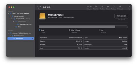 macos cannot access my files on external apfs ssd in other volumes
