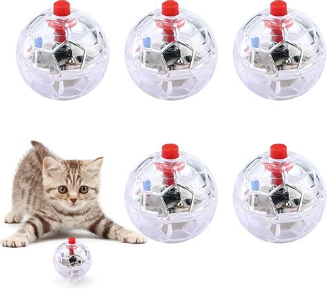 3x Ghost Hunting Touch Activated Flashing Balls Flash Cat Toy