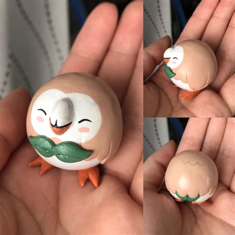 Tiny Polymer Clay Rowlet Since You Guys Requested To See More Pokemon