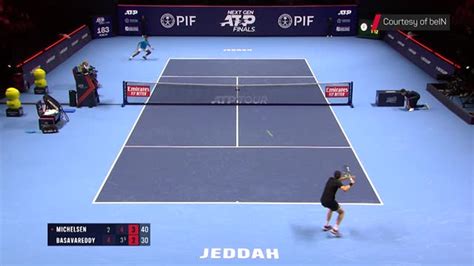 Viral Tennis Basavareddy With A Bizarre Set Point Save فيديو