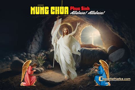 Phông Nền Sân Khấu Diễn Nguyện Chúa Phục Sinh File Corel 025