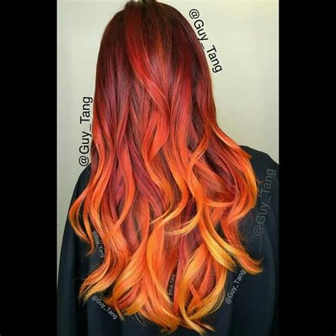 Pin By Sindy On Cousin It Fire Ombre Hair Hair Color Unique Fire Hair