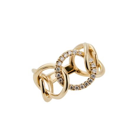 Diamond Interlocking Circle Ring