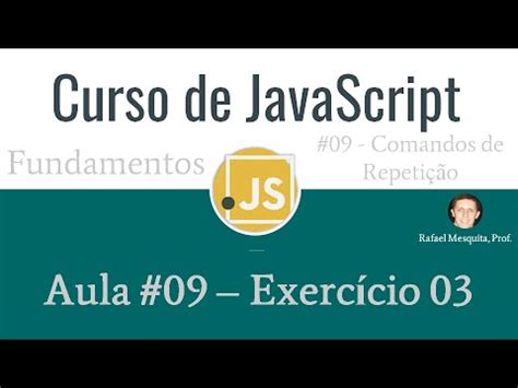 Curso de JavaScript Aula Exercício YouTube