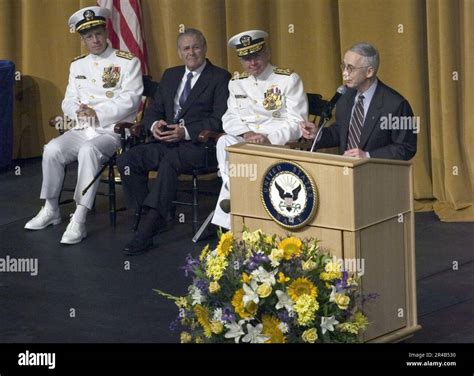 Us Navy Secretary Of The Navy Gordon England Gives His Address At The