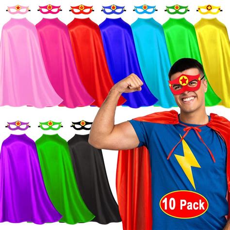 Irolewin Superhero Capes And Masks For Adults Teens Party Bulk Ts As