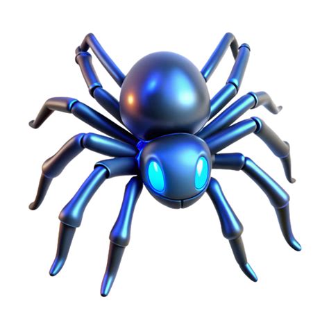 3d Render Shiny Blue Spider Illustration 56260622 Png