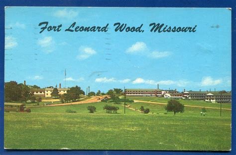 Fort Leonard Wood Missouri Mo Barracks Bus Distance View Postcard