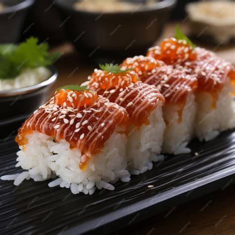 Premium Photo Saba Nigiri Nigiri Sushi Topped With Marinated Mackerel