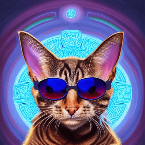 Trippy Cat Glasses