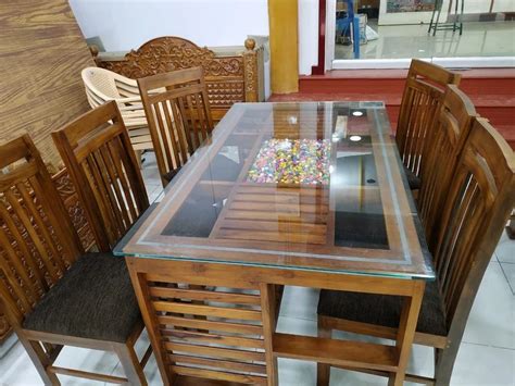 6 Seater Dining Table Set Teak Wood Designer At ₹ 62000set In