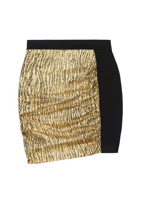 Gold Ponte Skirt Simone Aviv Plus Size And Curvy Fashion Designer