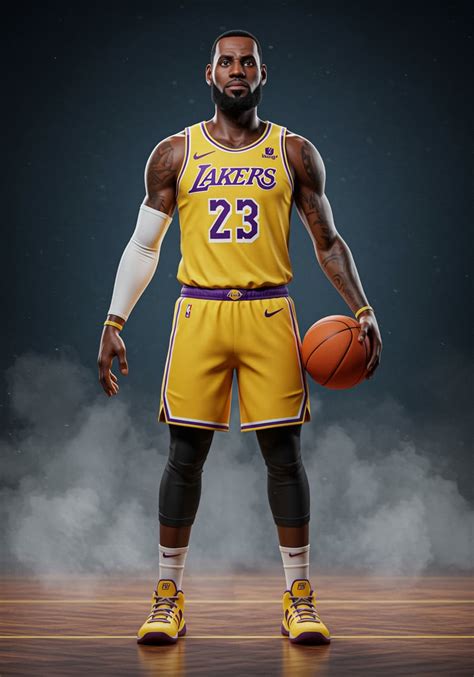 Premium Free Ai Images Epic Character Render Of Lebron James As