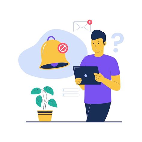 Diseño Plano Sin Notificaciones Vector Premium