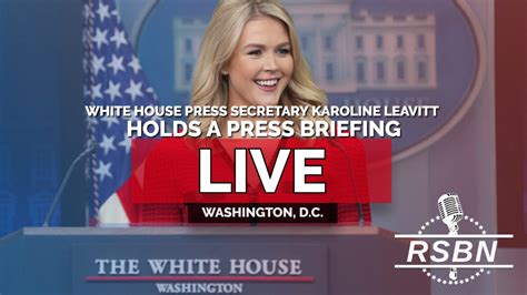 Live White House Press Secretary Karoline Leavitt Holds A Press