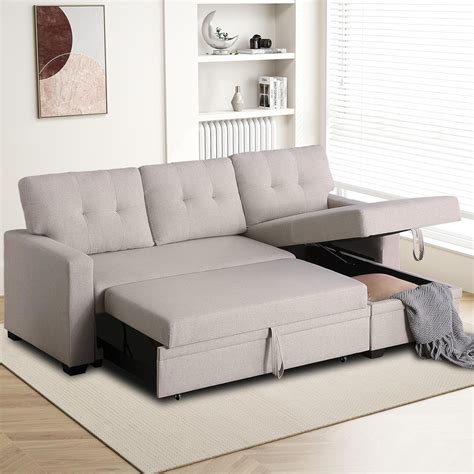 Rovibek Sofá Cama Moderno En Forma De L Sofá Modular 4 En