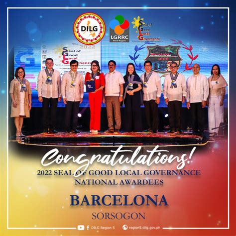 2022 Seal Of Good Local Governance Sglg National Awards Dilg