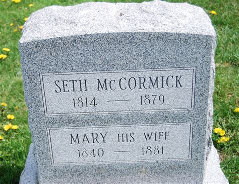 Seth Mccormick 1814 1879 Mémorial Find A Grave