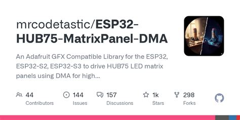 Esp32 Hub75 Matrixpanel Dmasrcesp32 Hub75 Matrixpanel I2s Dmah At Master · Mrcodetasticesp32