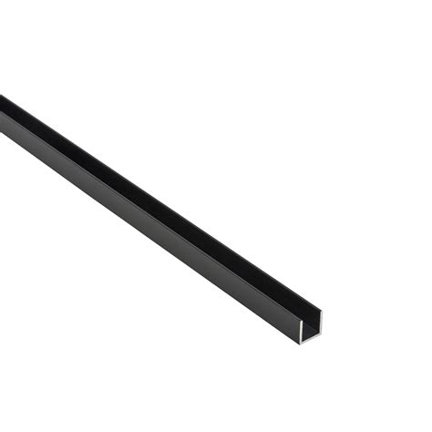 Profilé U Aluminium Anodisé Noir Mat Standers H 10 X L 10 X Ep 1 Mm L 2 5 M Leroy Merlin