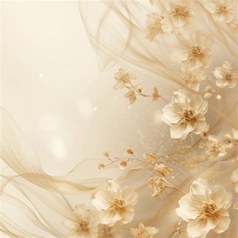 Premium Photo Flowers Floating On Golden Background