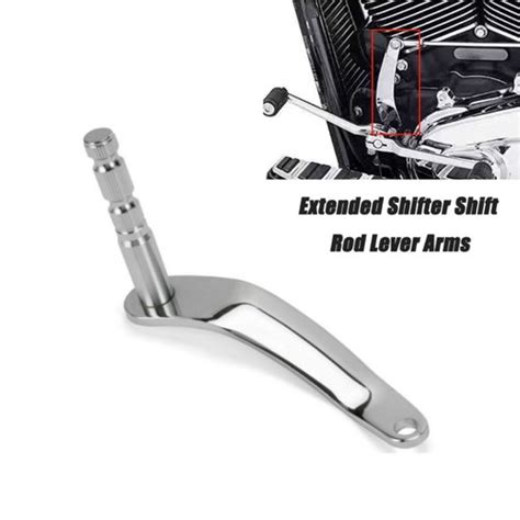 Chrome Gear Extended Shifter Shift Rod Lever Arm For Harley Deluxe Flde
