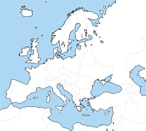 Europe Map Template