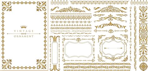 Premium Vector Vintage Ornament And Frame Borders