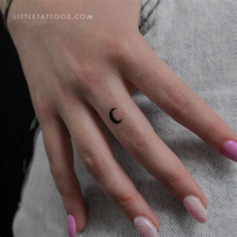 Moon Tattoo Finger