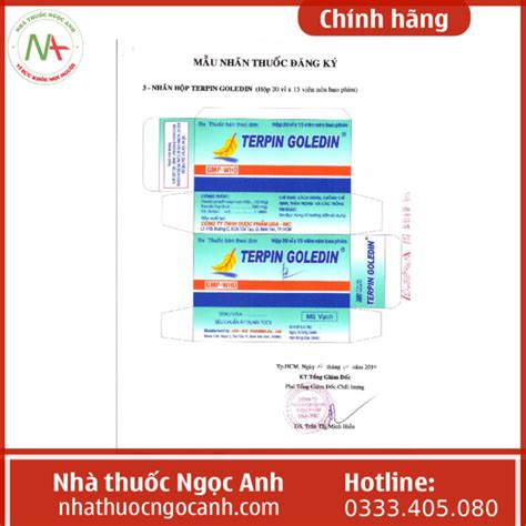 Thuốc Terpin Goledin Là Thuốc Gì Giá Bao Nhiêu Mua ở đâu