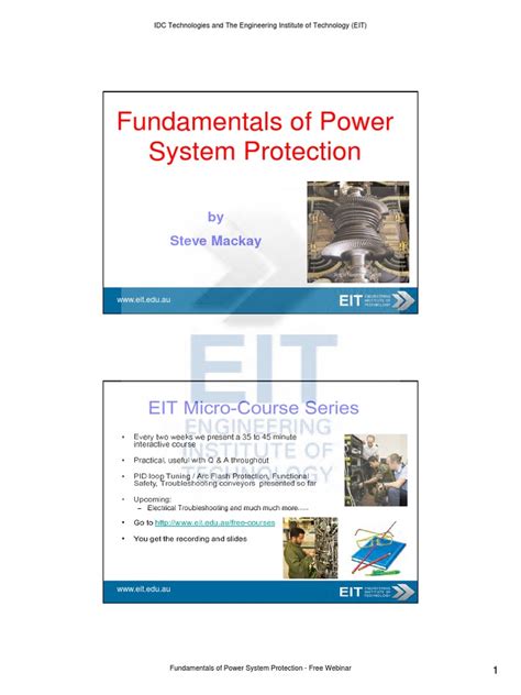Eit Fundamentals Power Systems Webinar Slides Pdf Fuse Electrical Relay