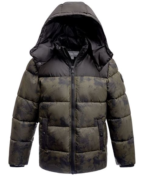 Michael Kors Big Boys Color Block Puffer Jacket Macys